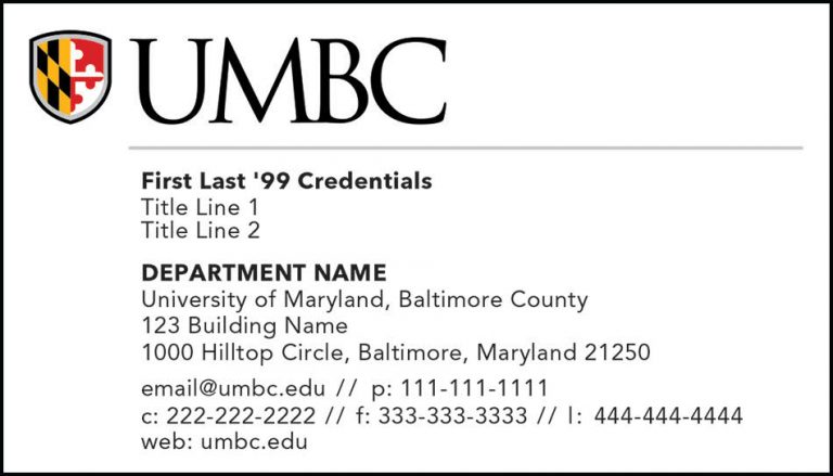 Stationery – Brand and Style Guide – UMBC